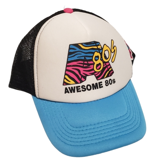 Awesome 80s | Accessories | 8s Retro Adjustable Snap Back Mesh Trucker ...